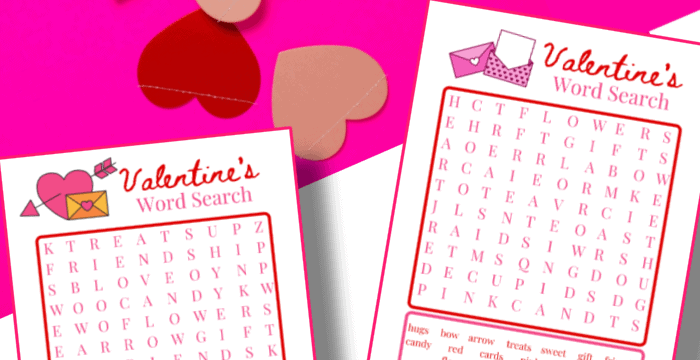 Valentine’s Word Search Printable | AllFreeKidsCrafts.com