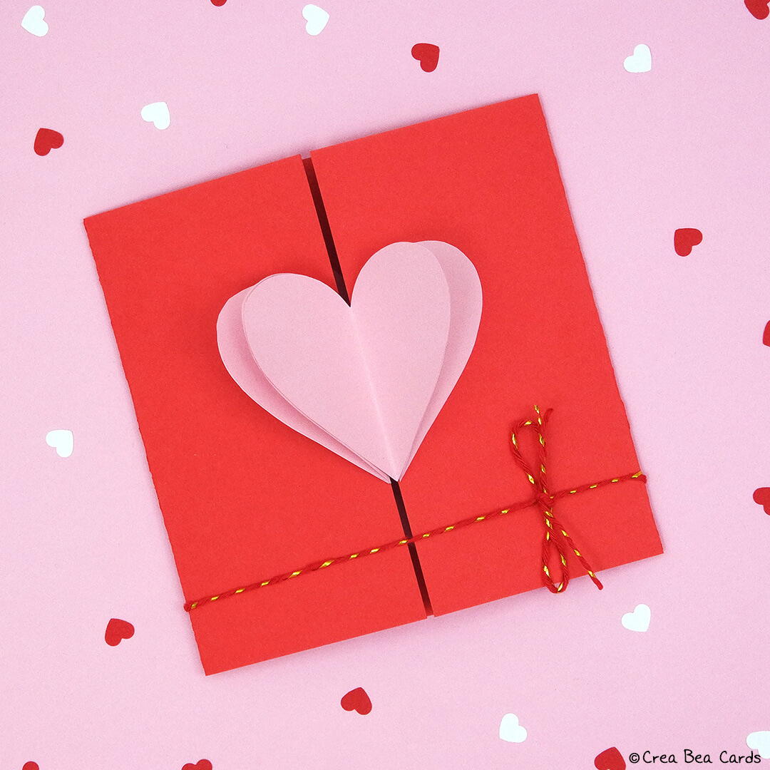 3D Heart Card | AllFreePaperCrafts.com