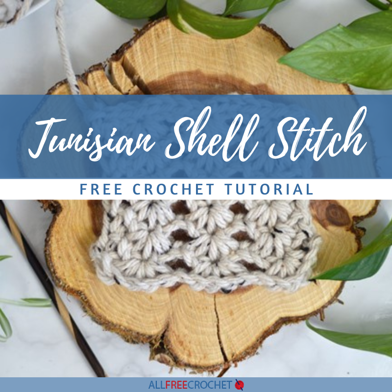Tunisian Crochet Shell Stitch Tutorial | AllFreeCrochet.com