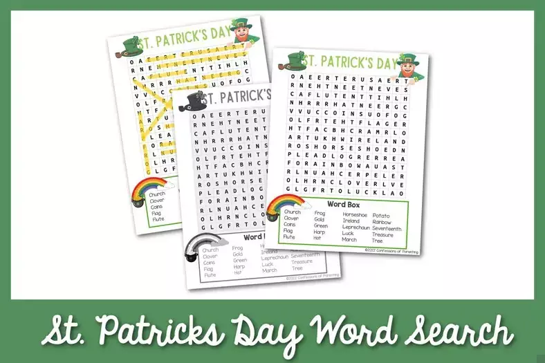 Fun And Easy St. Patricks Day Word Search | AllFreePaperCrafts.com