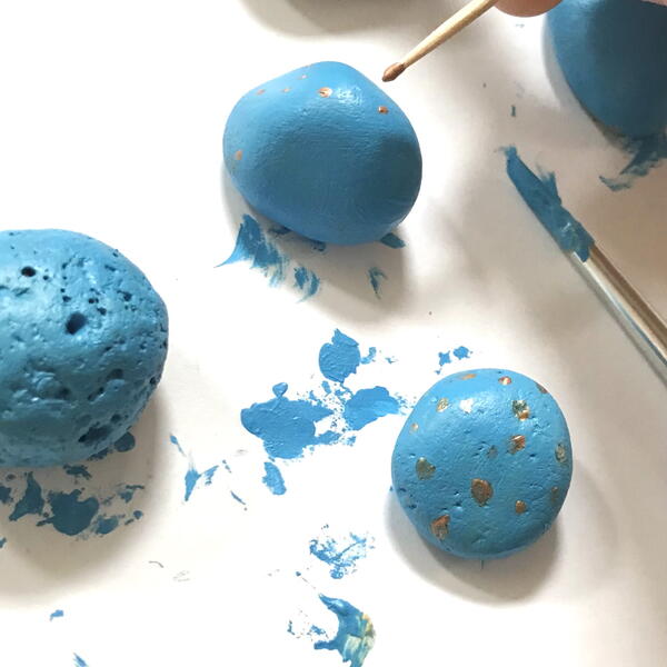 Robins Egg Painted Rock Magnets | FaveCrafts.com