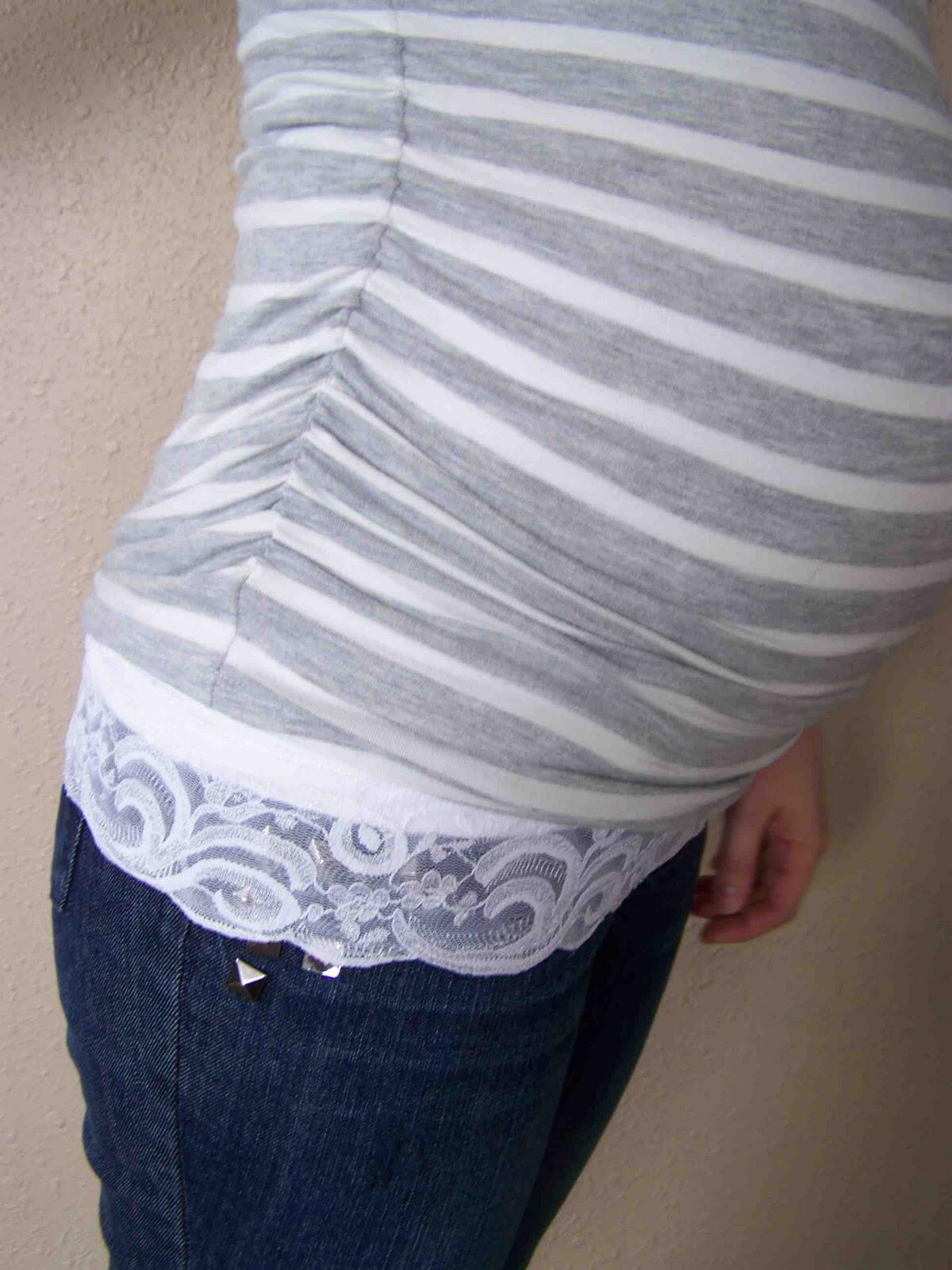 Lace Trimmed Maternity Belly Bands | AllFreeSewing.com