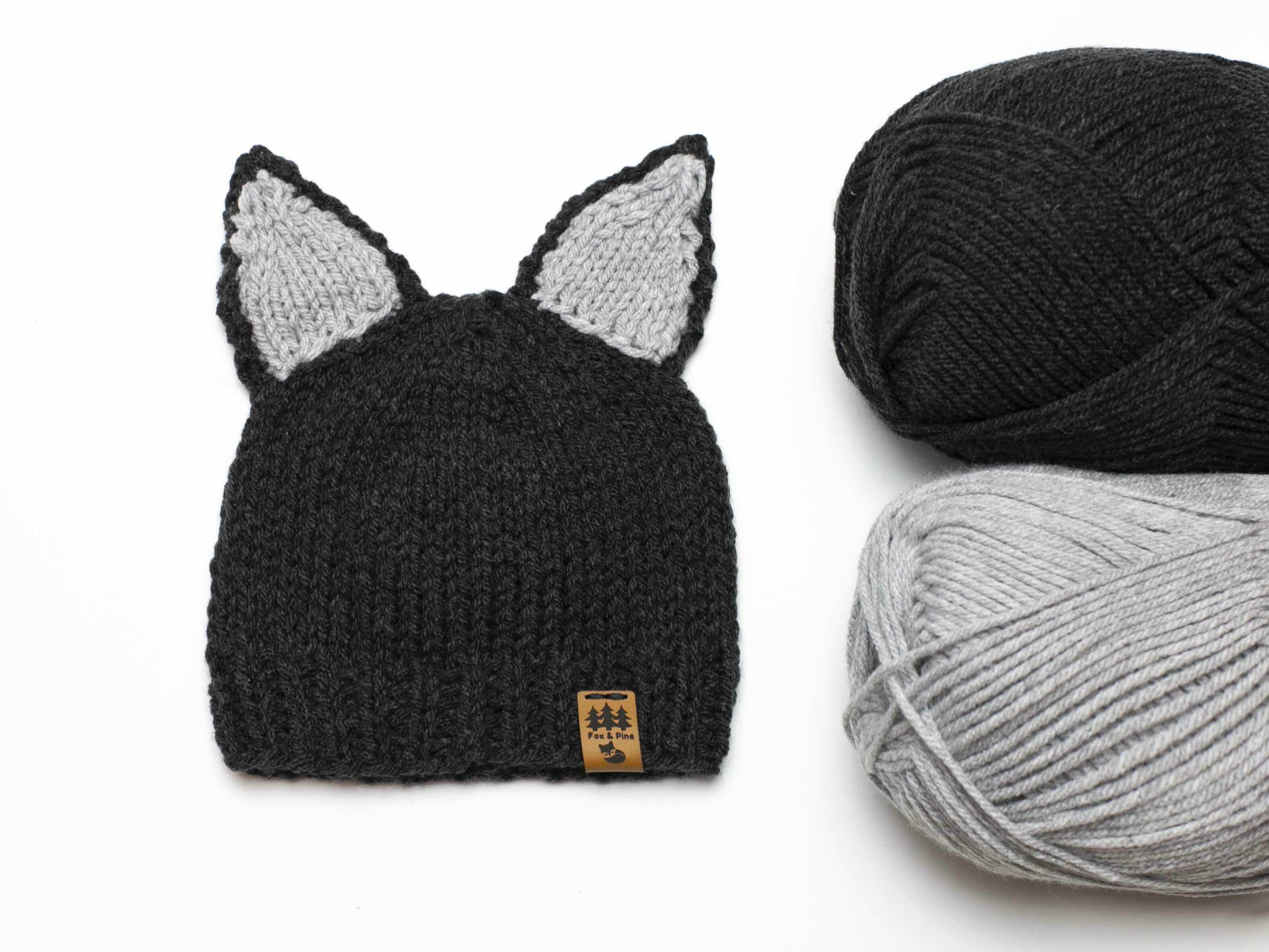Cat Ears Hat Toque Beanie Baby Children Halloween | AllFreeKnitting.com