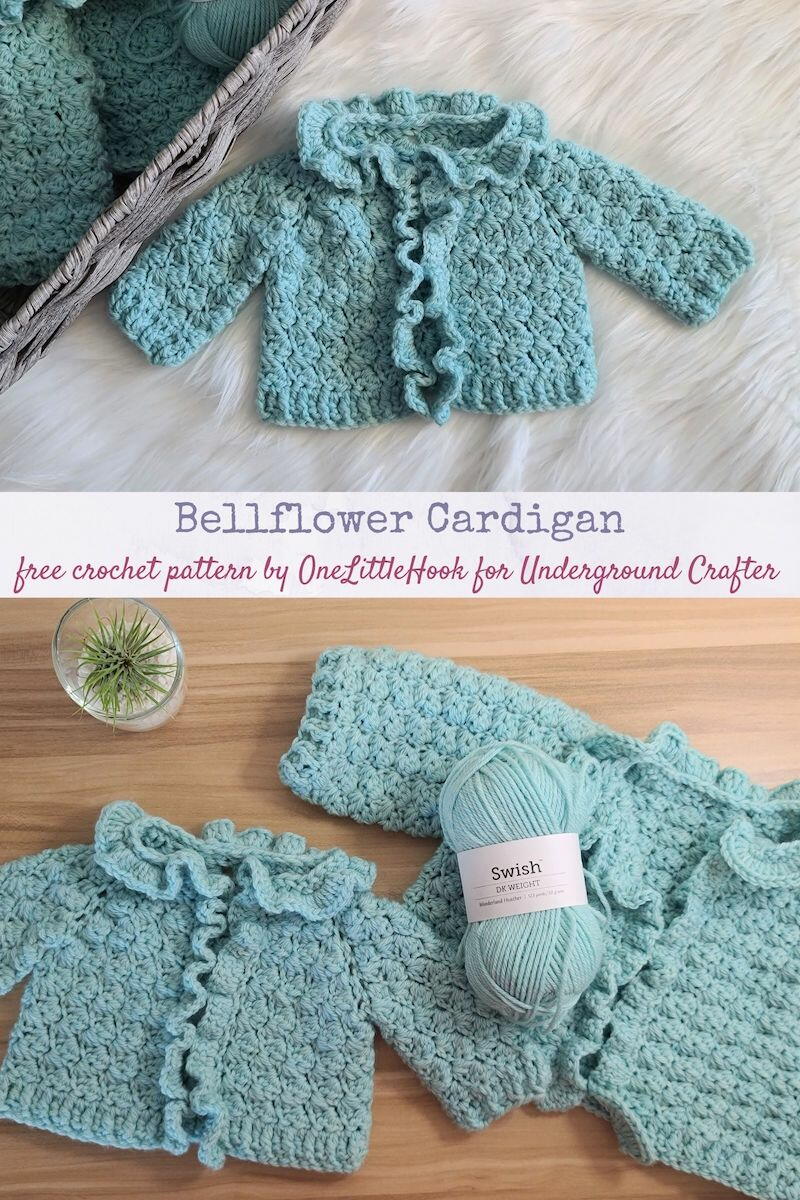 Bellflower Baby Cardigan | FaveCrafts.com