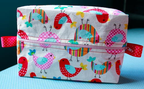 Boxy Cosmetic Bag Tutorial | AllFreeSewing.com