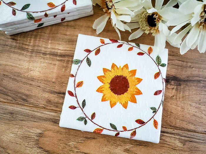 How To Make Decoupage Napkin Coasters | FaveCrafts.com