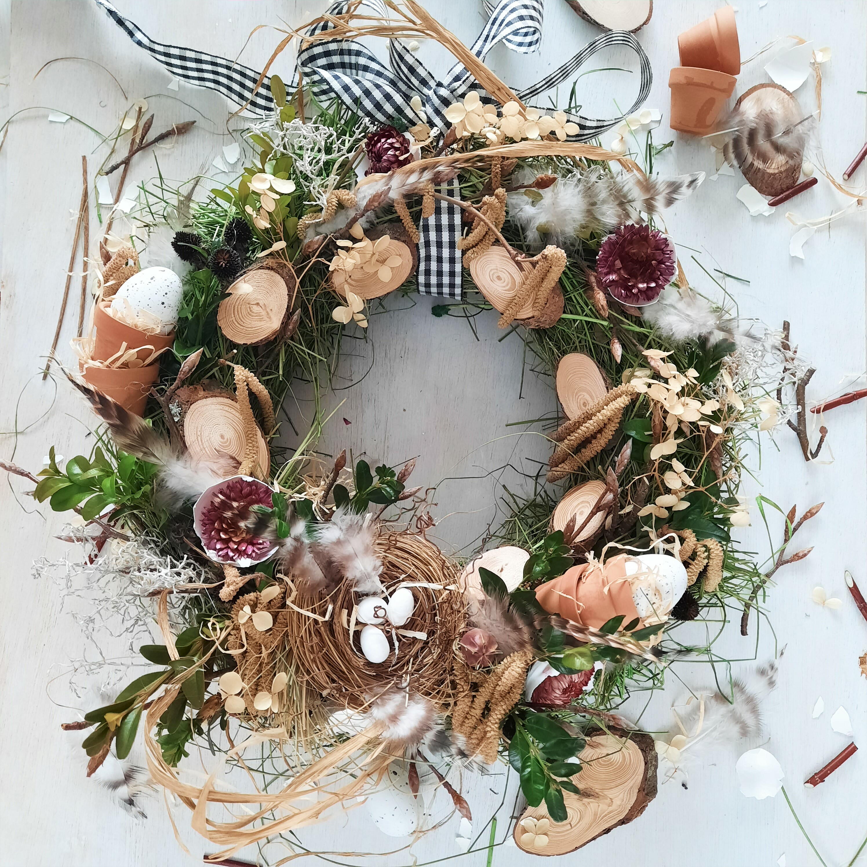 Diy Bird's Nest Wreath | AllFreeHolidayCrafts.com
