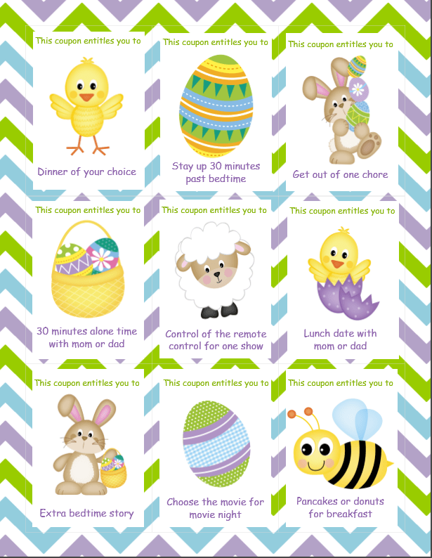 Printable Easter Coupons For Kids | AllFreeKidsCrafts.com
