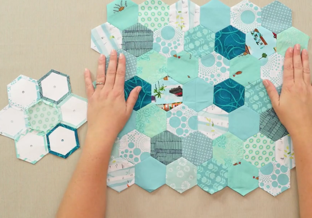 How to Paper Piece Hexagons (Sewing Video Tutorial) | AllFreeSewing.com