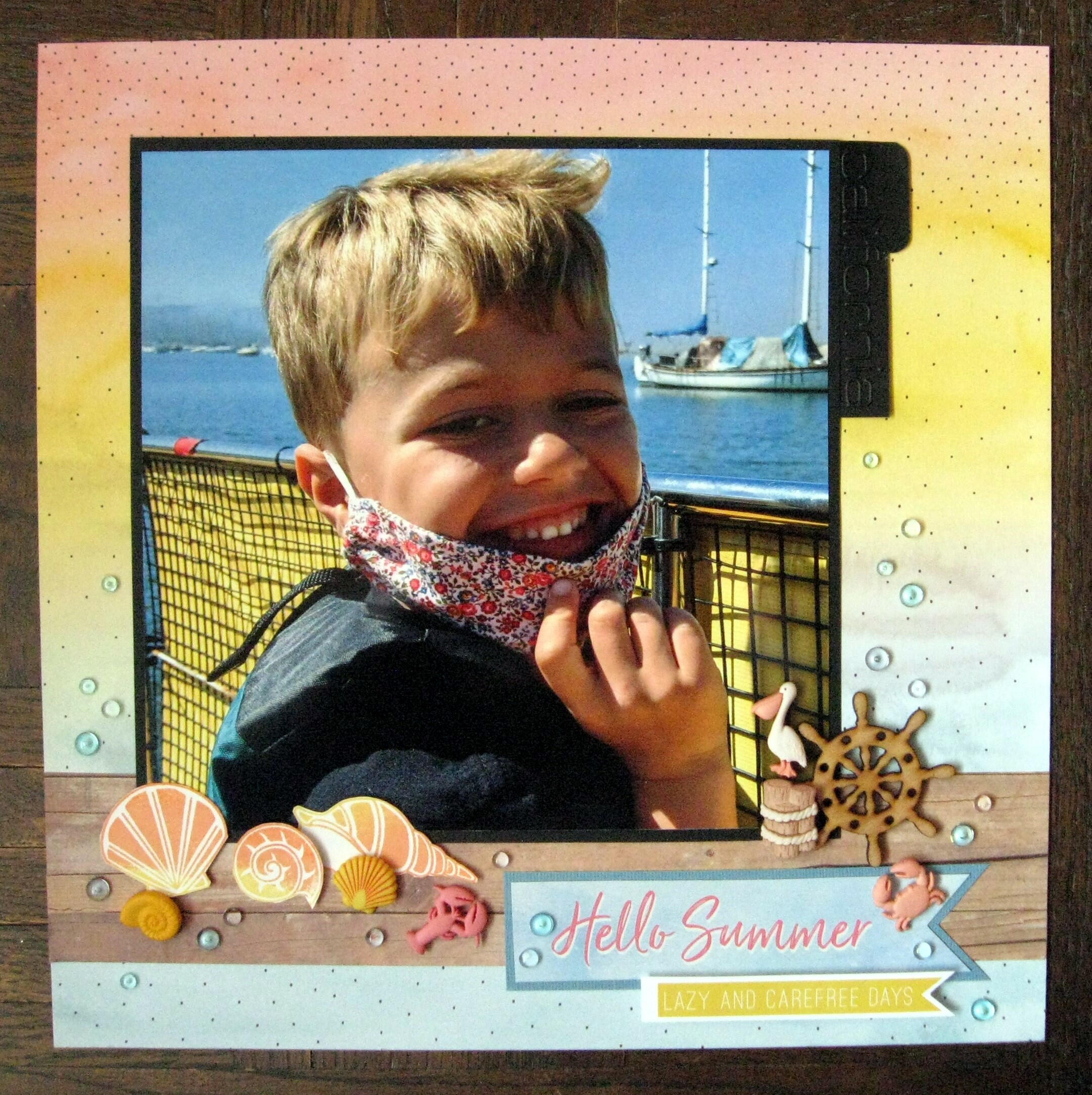 Fun & Easy Summer Scrapbook Layout | AllFreePaperCrafts.com
