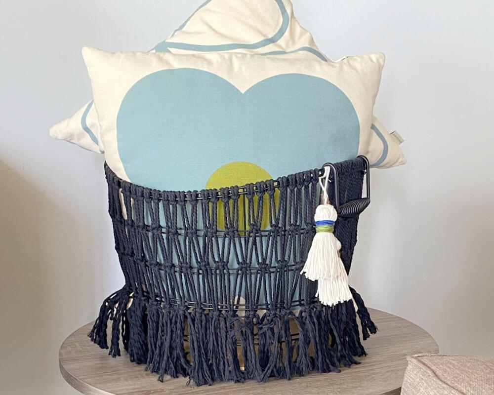 Macrame Wire Basket | FaveCrafts.com