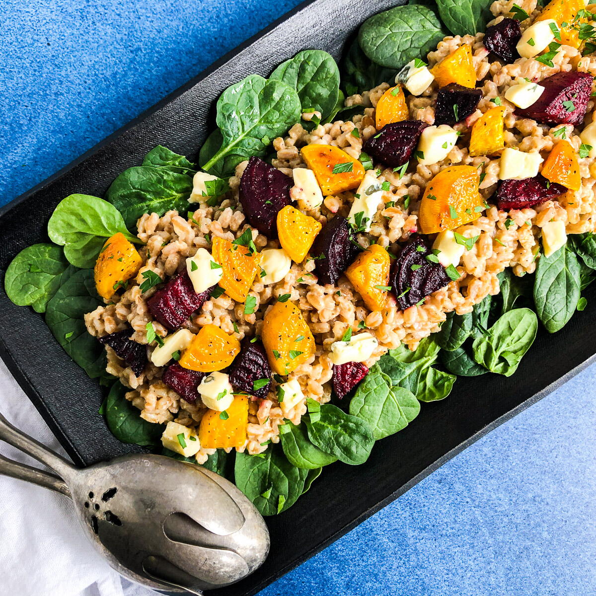 Farro Salad With Roasted Beets | FaveHealthyRecipes.com