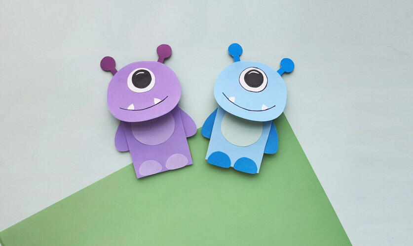 Monster Puppet | AllFreePaperCrafts.com