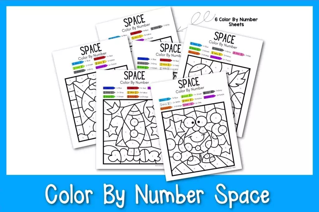 Space Color By Number | FaveCrafts.com