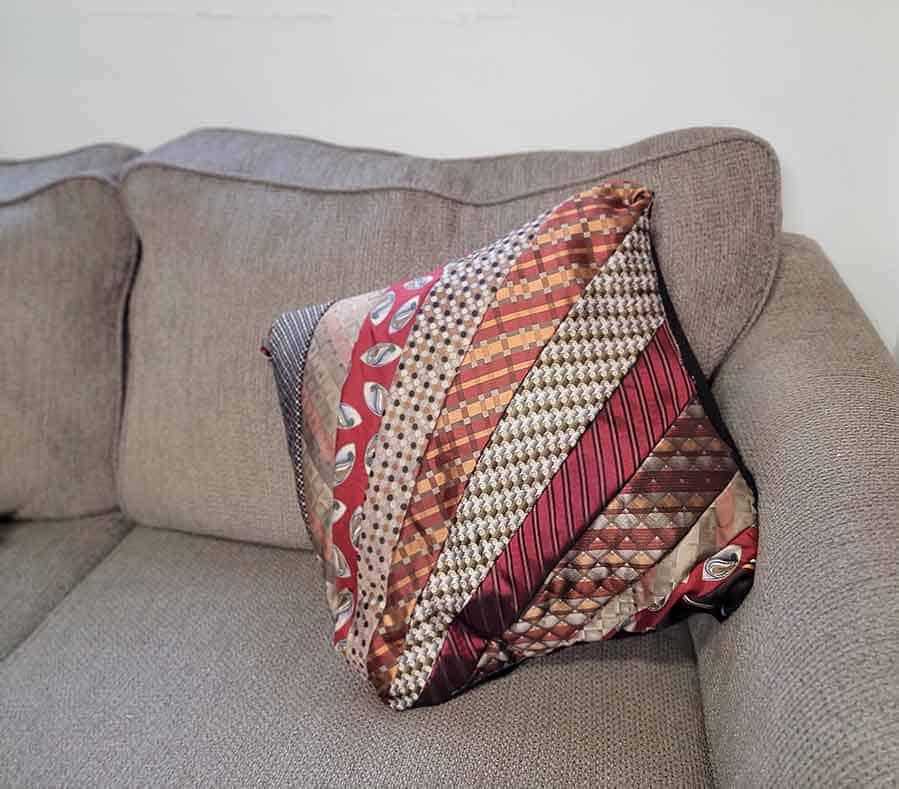 Easy Sew Necktie Pillow | AllFreeSewing.com