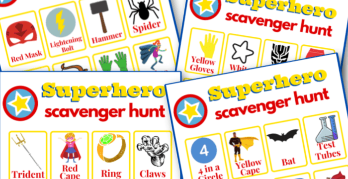 Superhero Scavenger Hunt | AllFreePaperCrafts.com