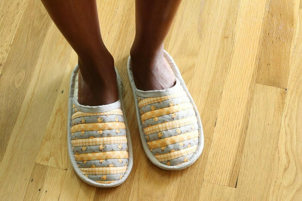 Free Quilted Slippers Tutorial | FaveQuilts.com