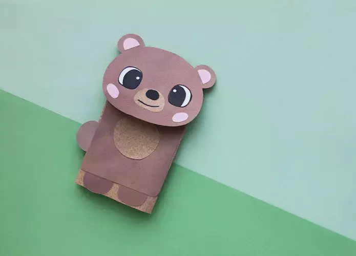 Bear Paper Bag Puppet | FaveCrafts.com