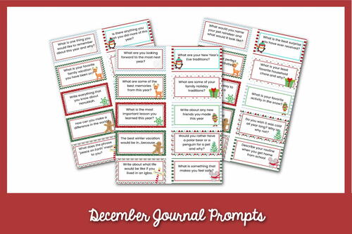 50 December Writing Prompts | AllFreeChristmasCrafts.com
