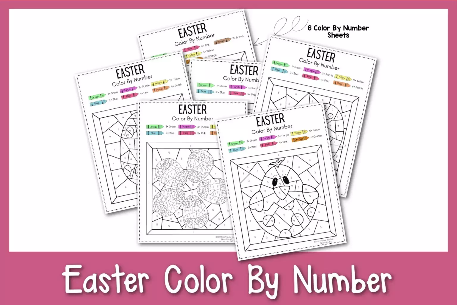 Easter Color By Number | DIYIdeaCenter.com