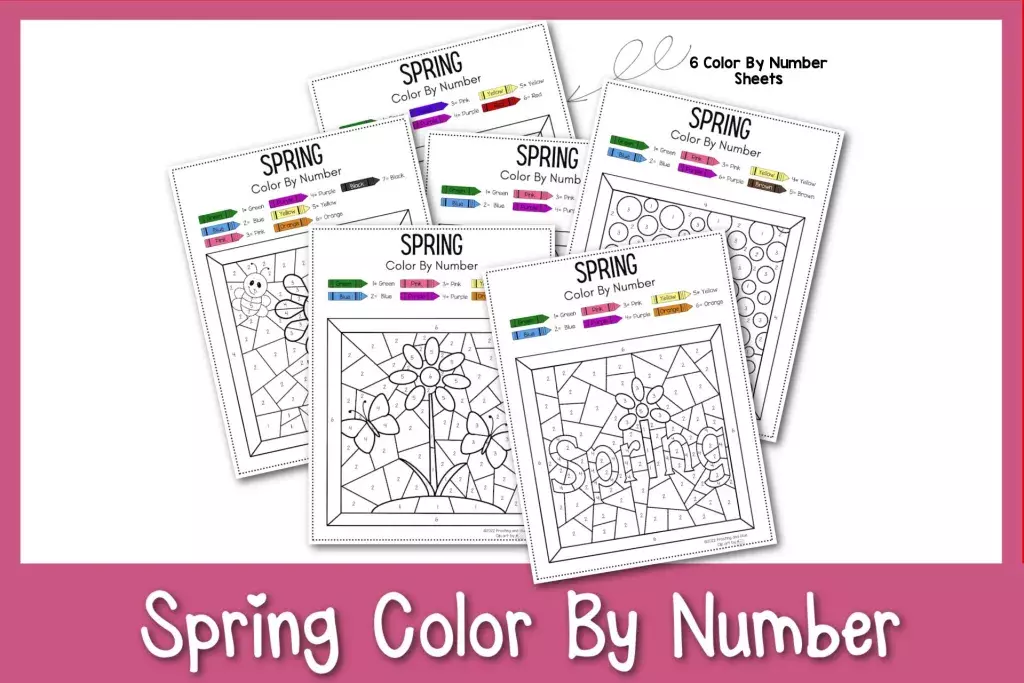 Spring Color By Number | AllFreeHolidayCrafts.com