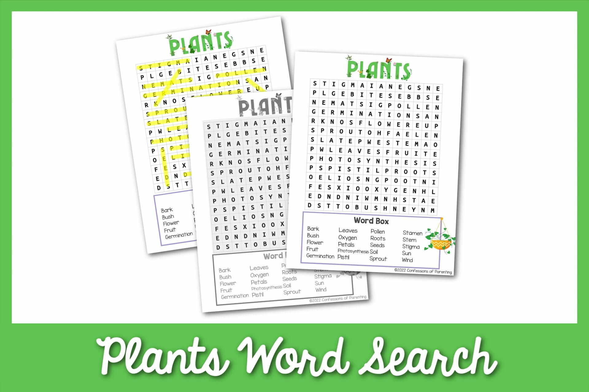 Plant Word Search | FaveCrafts.com