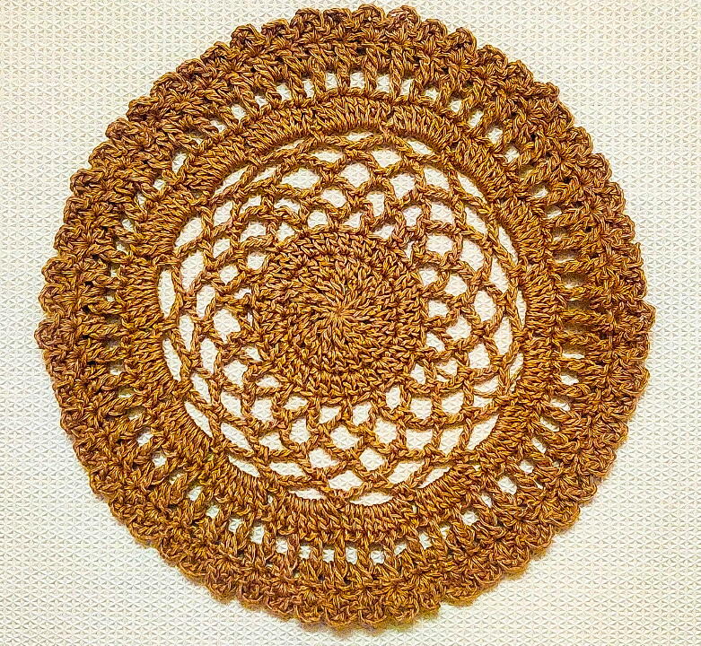 Simple Round Crochet Placemat | FaveCrafts.com