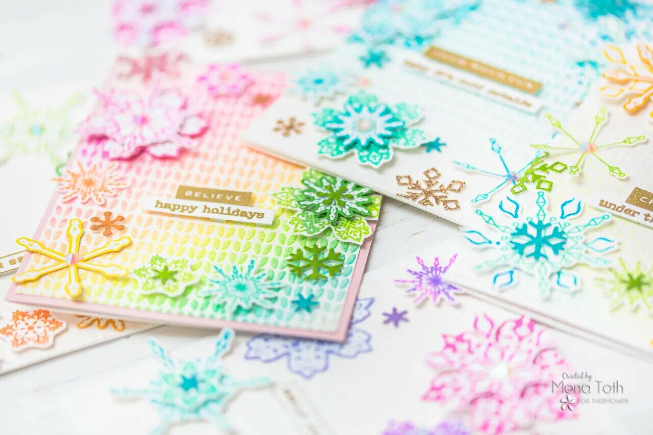 Seasonal Snowflake Holiday Cards | FaveCrafts.com