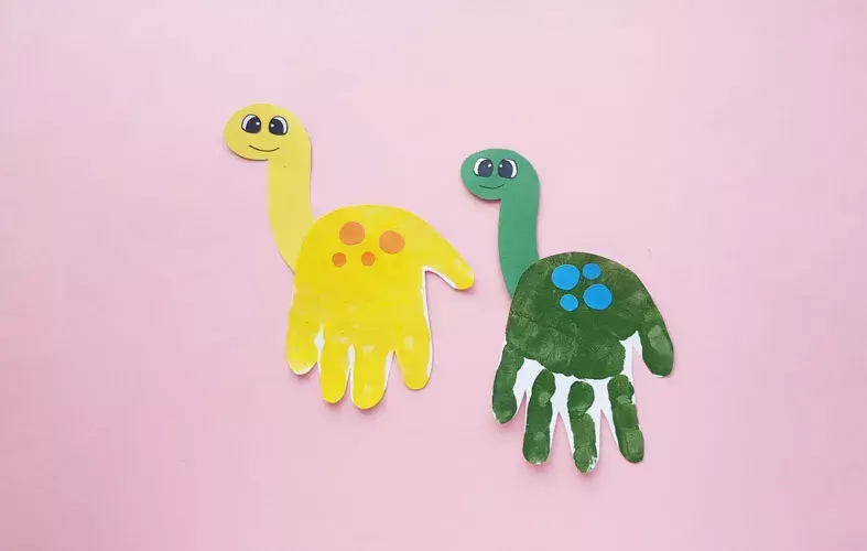 Dinosaur Handprint Craft | FaveCrafts.com