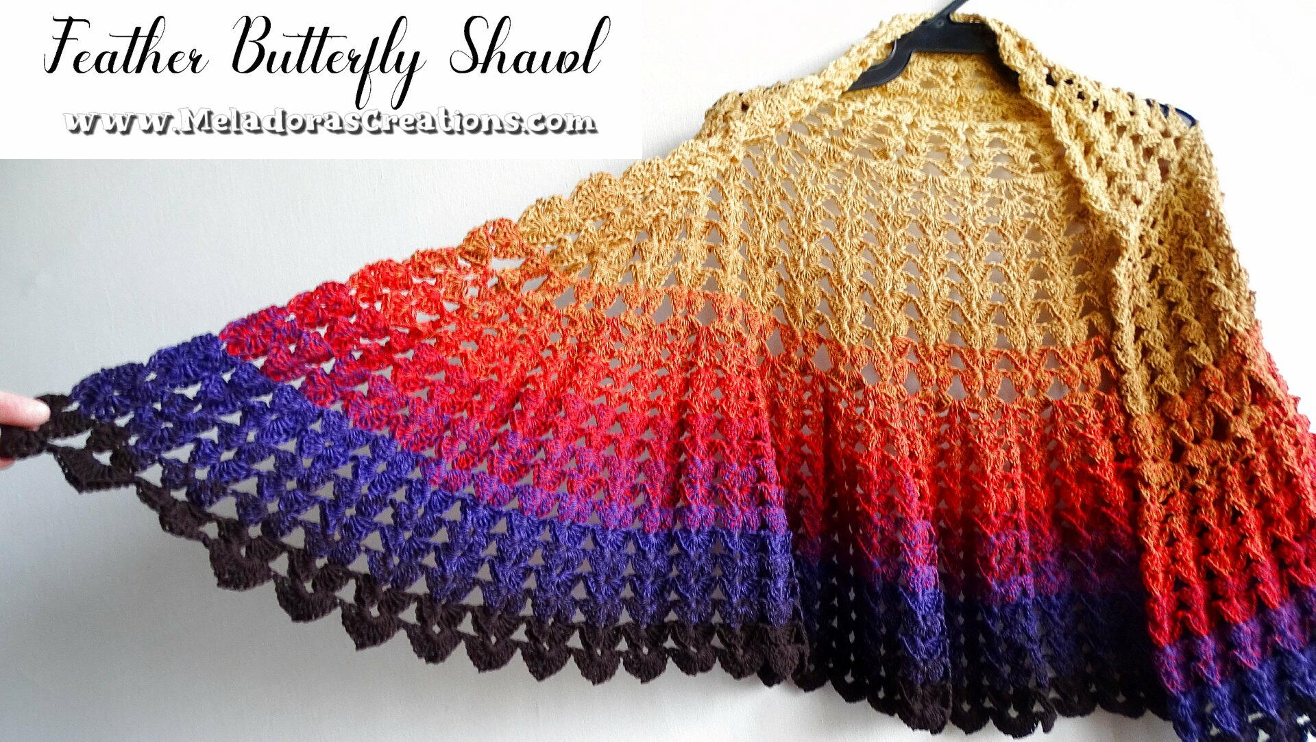 Feather Butterfly Shawl | AllFreeCrochet.com