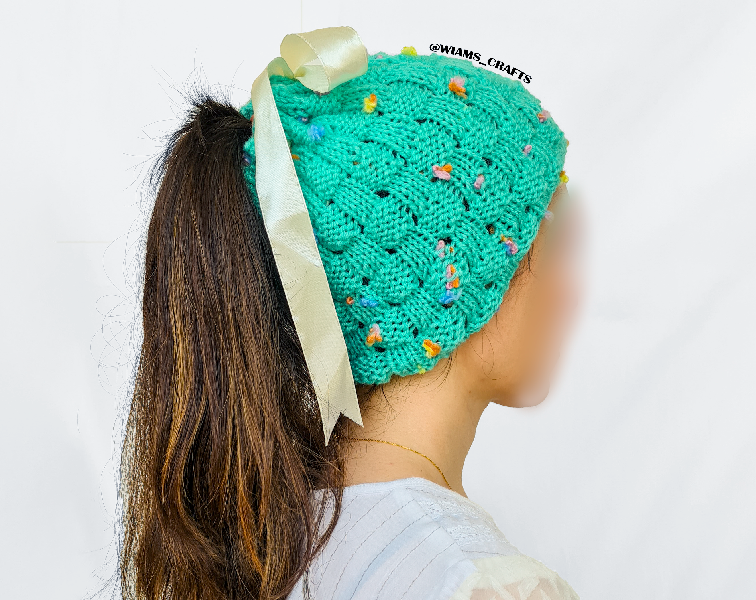 Weaved Messy Bun Hat | FaveCrafts.com