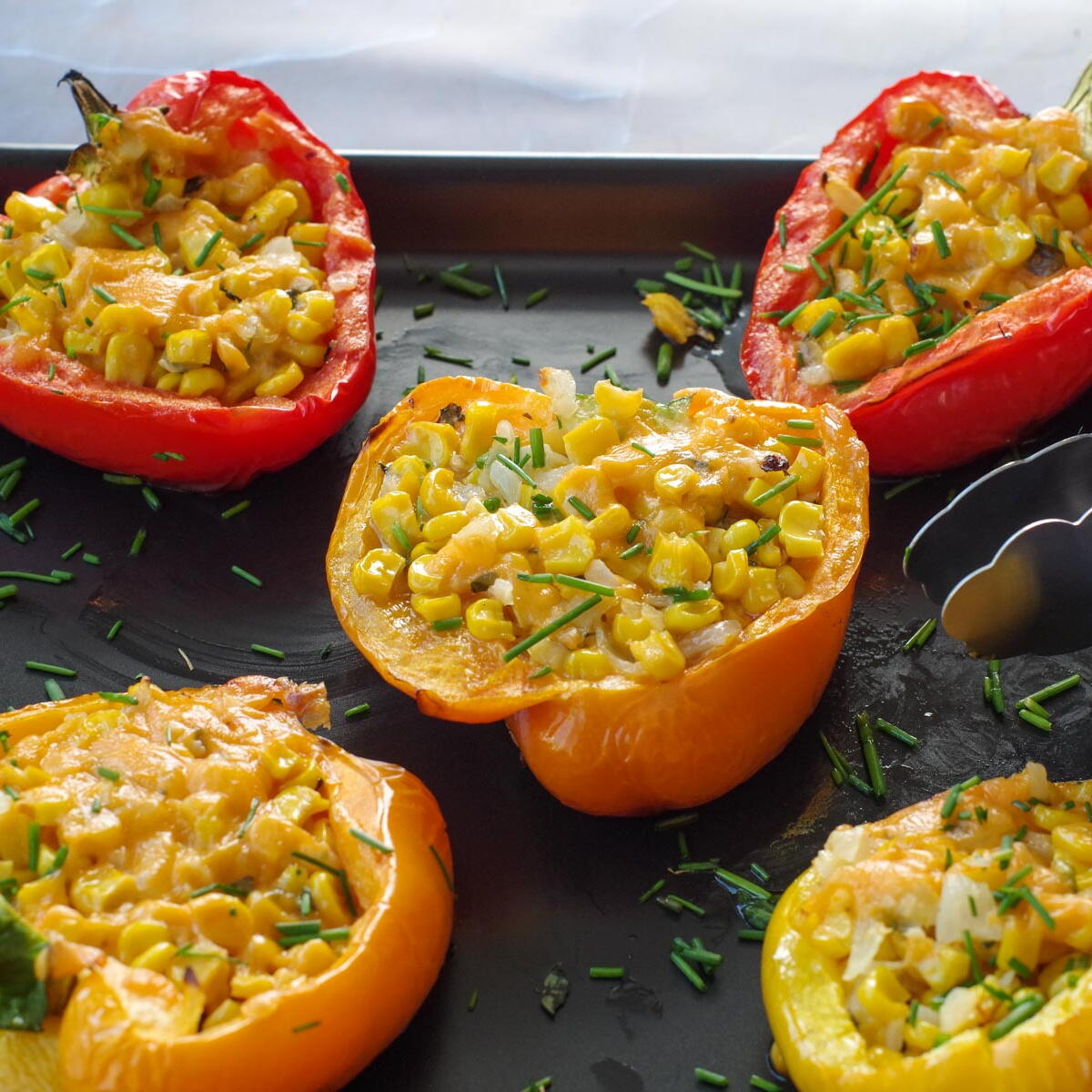 Corn Stuffed Grilled Peppers | RecipeLion.com