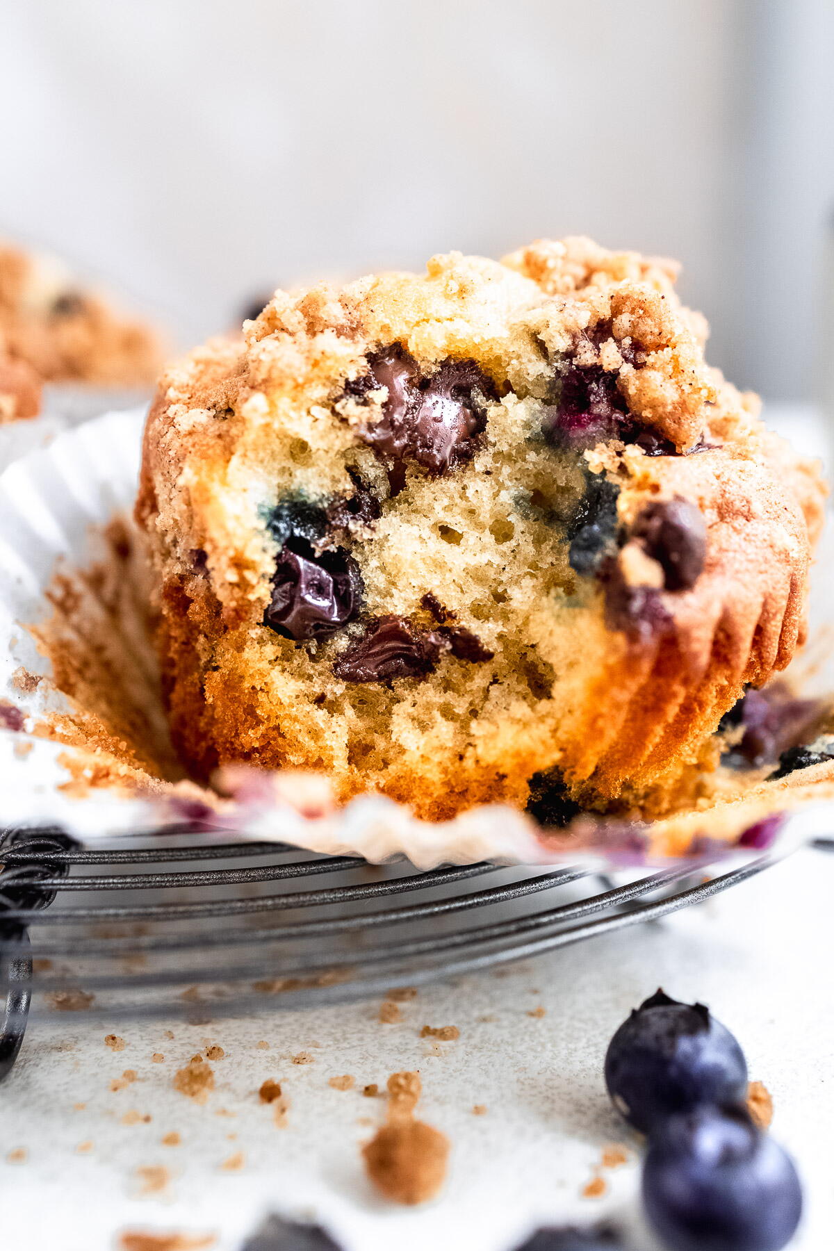 The Best Jumbo Blueberry Chocolate Chip Muffins- Easy ...