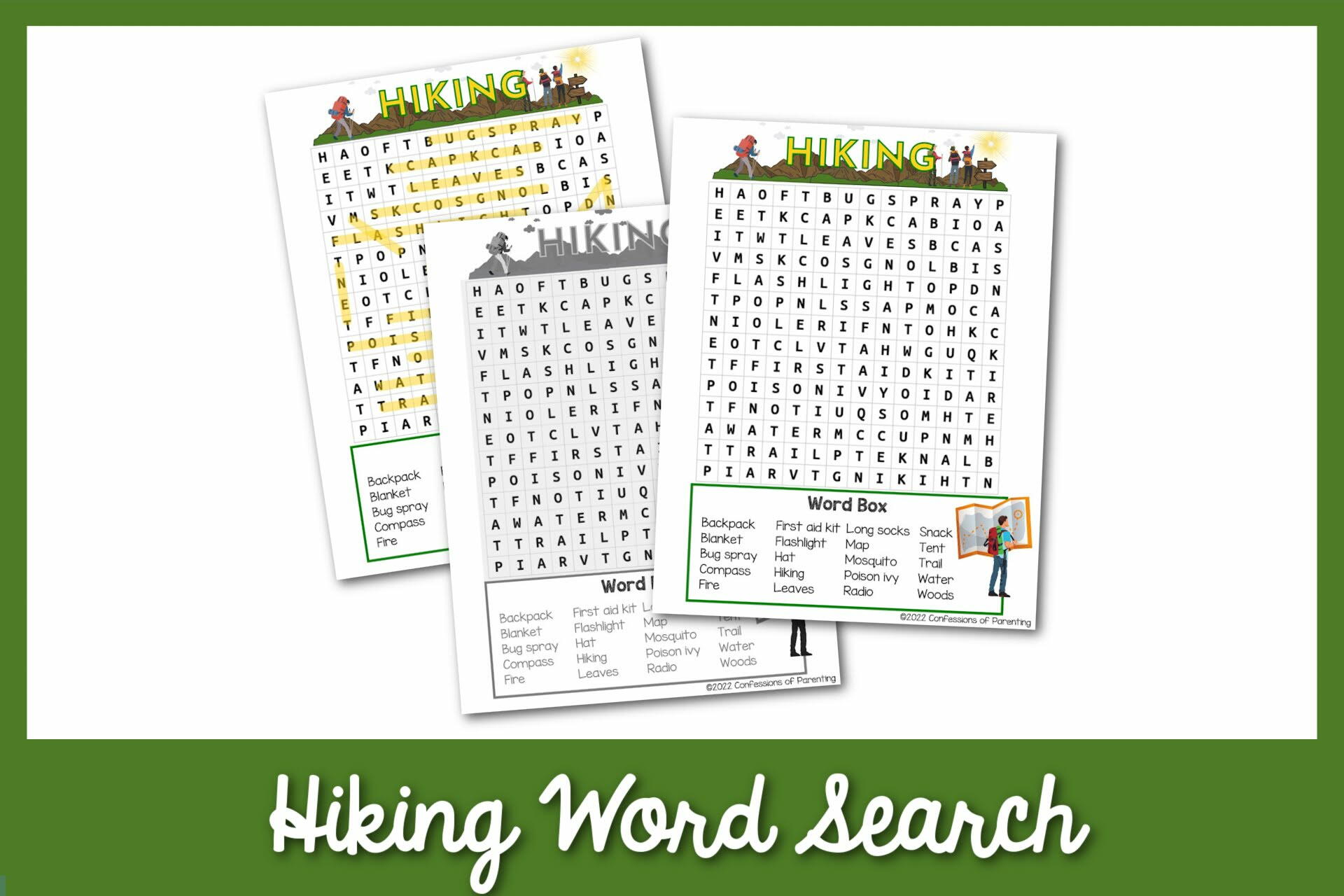 Hiking Word Search | FaveCrafts.com