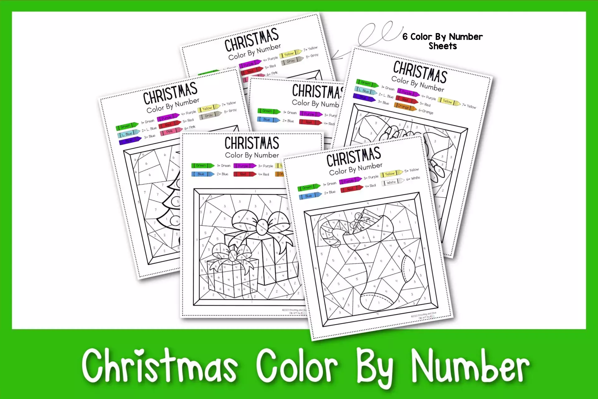Christmas Color By Number | AllFreeChristmasCrafts.com