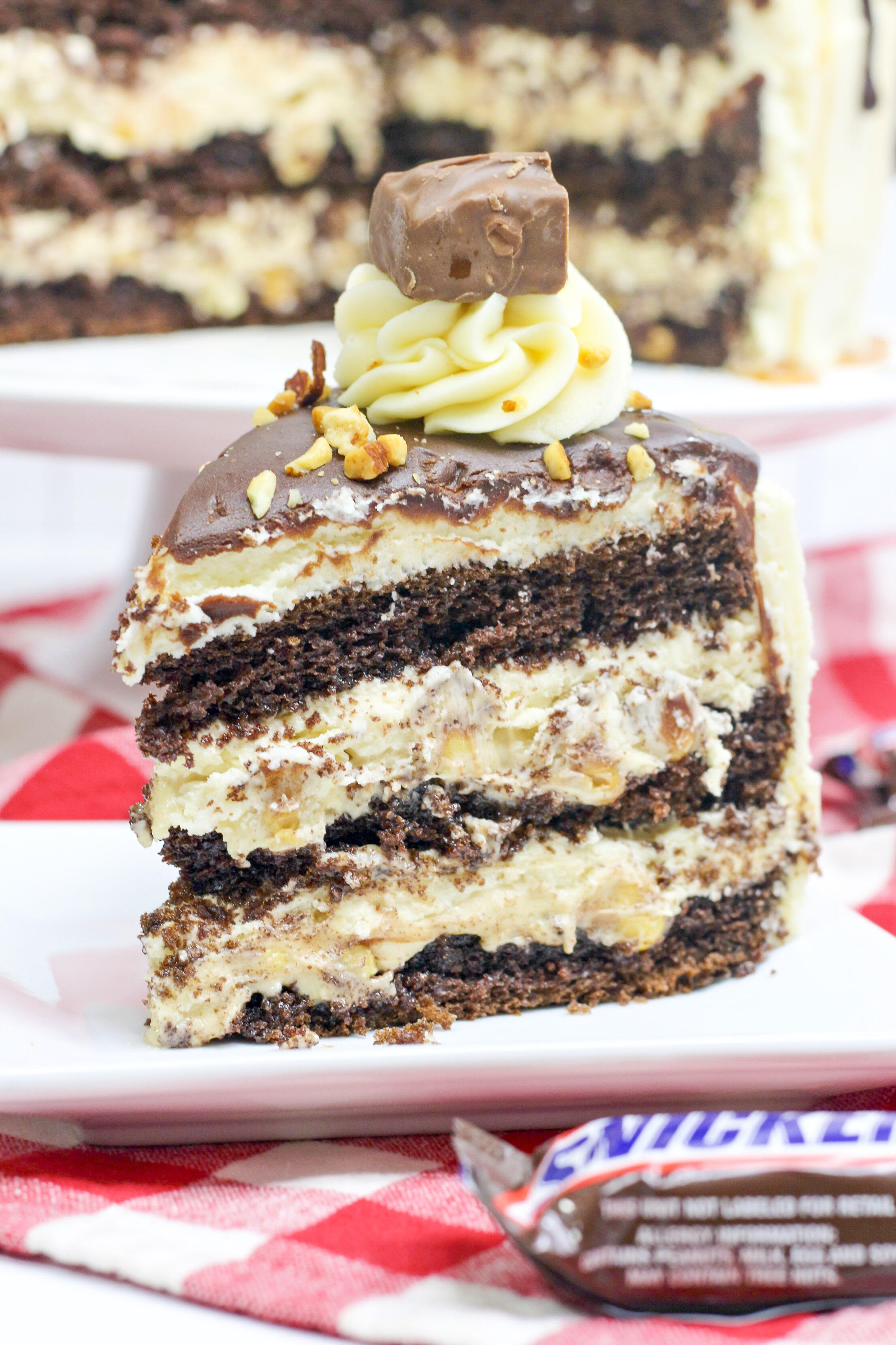 Snickers Cake | TheBestDessertRecipes.com