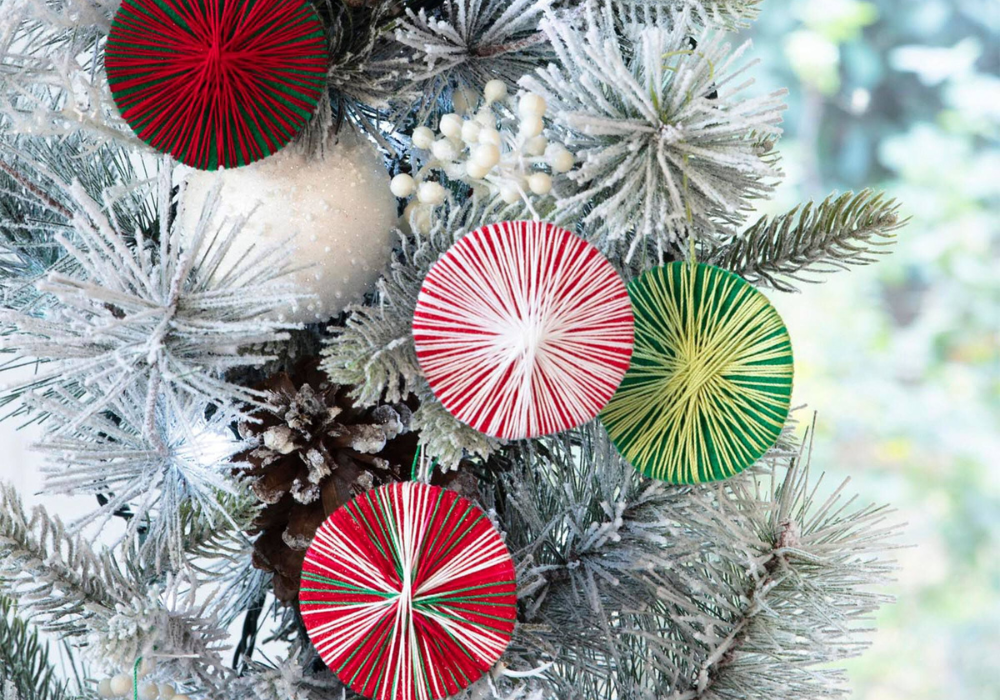 No-Sew Wrapped Thread Ornaments Tutorial | AllFreeSewing.com