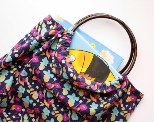 Free Handbag Pattern With Hoop Handles | AllFreeSewing.com