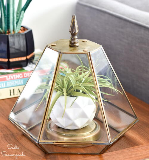 Beautiful Brass Antique Plant Cloche | DIYIdeaCenter.com