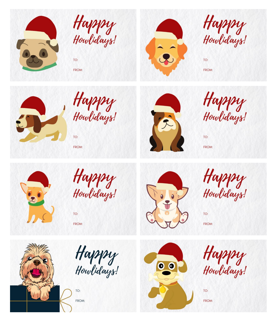 Happy Howlidays Gift Tags | FaveCrafts.com