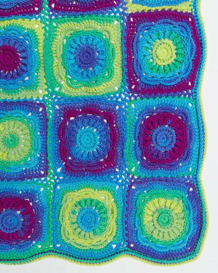 Red Heart Floral Beauty Throw | AllFreeCrochet.com