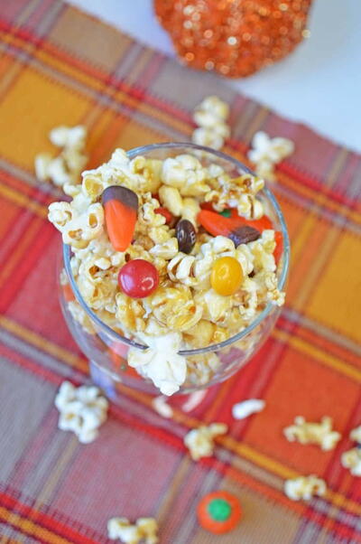 Caramel Corn Snack Mix Recipe | FaveSouthernRecipes.com