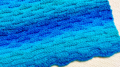 Classic Crochet Ocean Wave Blanket | DIYIdeaCenter.com