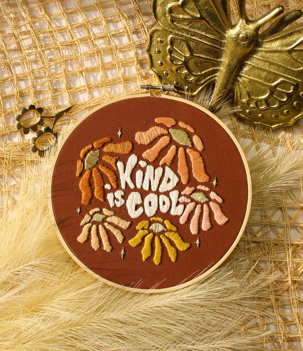Kind Is Cool Embroidery Design | FaveCrafts.com