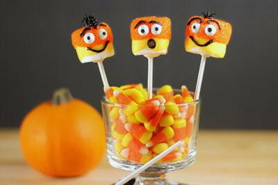 Candy Corn Creeper Pops | FaveSouthernRecipes.com