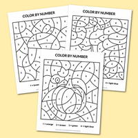 Fall Color By Number Pages | FaveCrafts.com