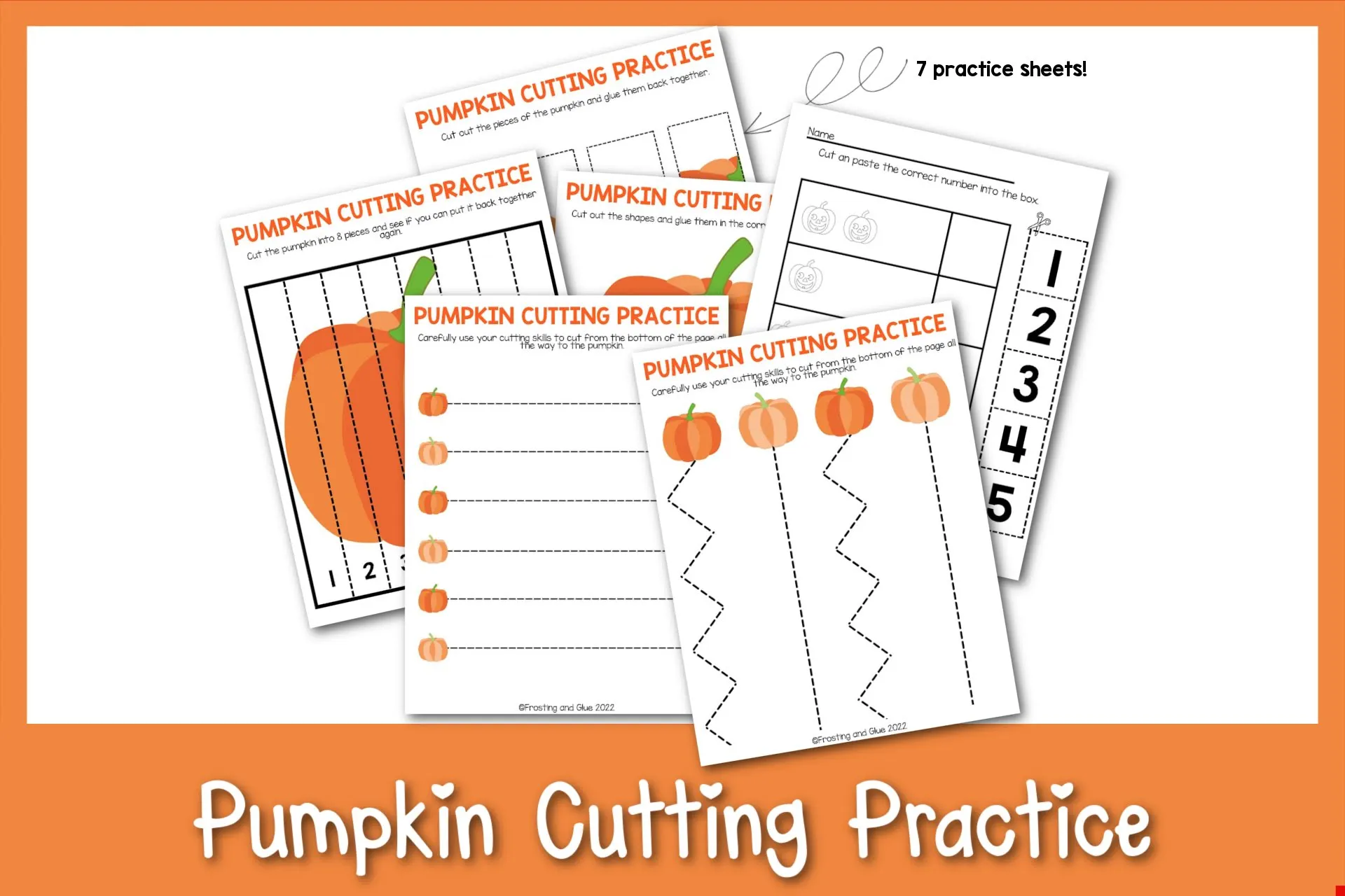 Pumpkin Cutting Practice Sheets | FaveCrafts.com