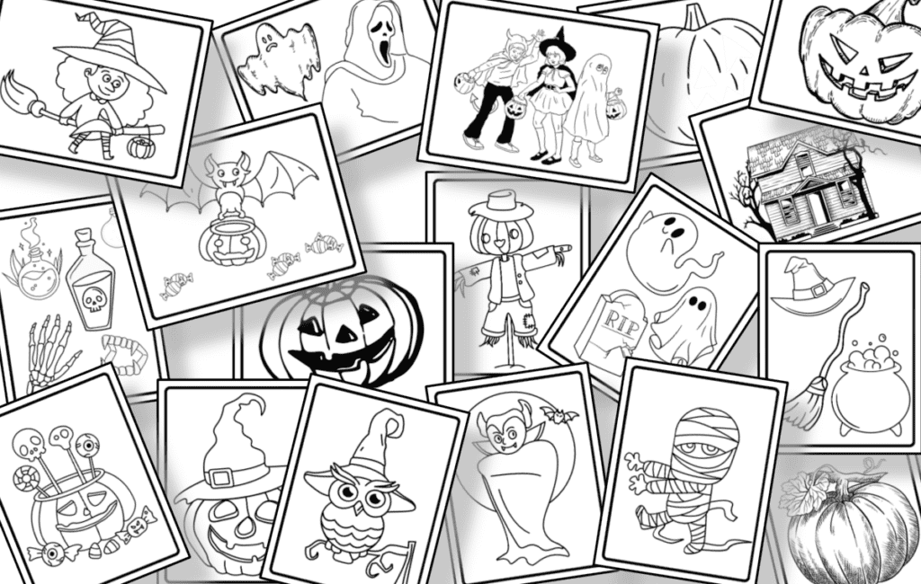 Halloween Coloring Pages Free | AllFreePaperCrafts.com