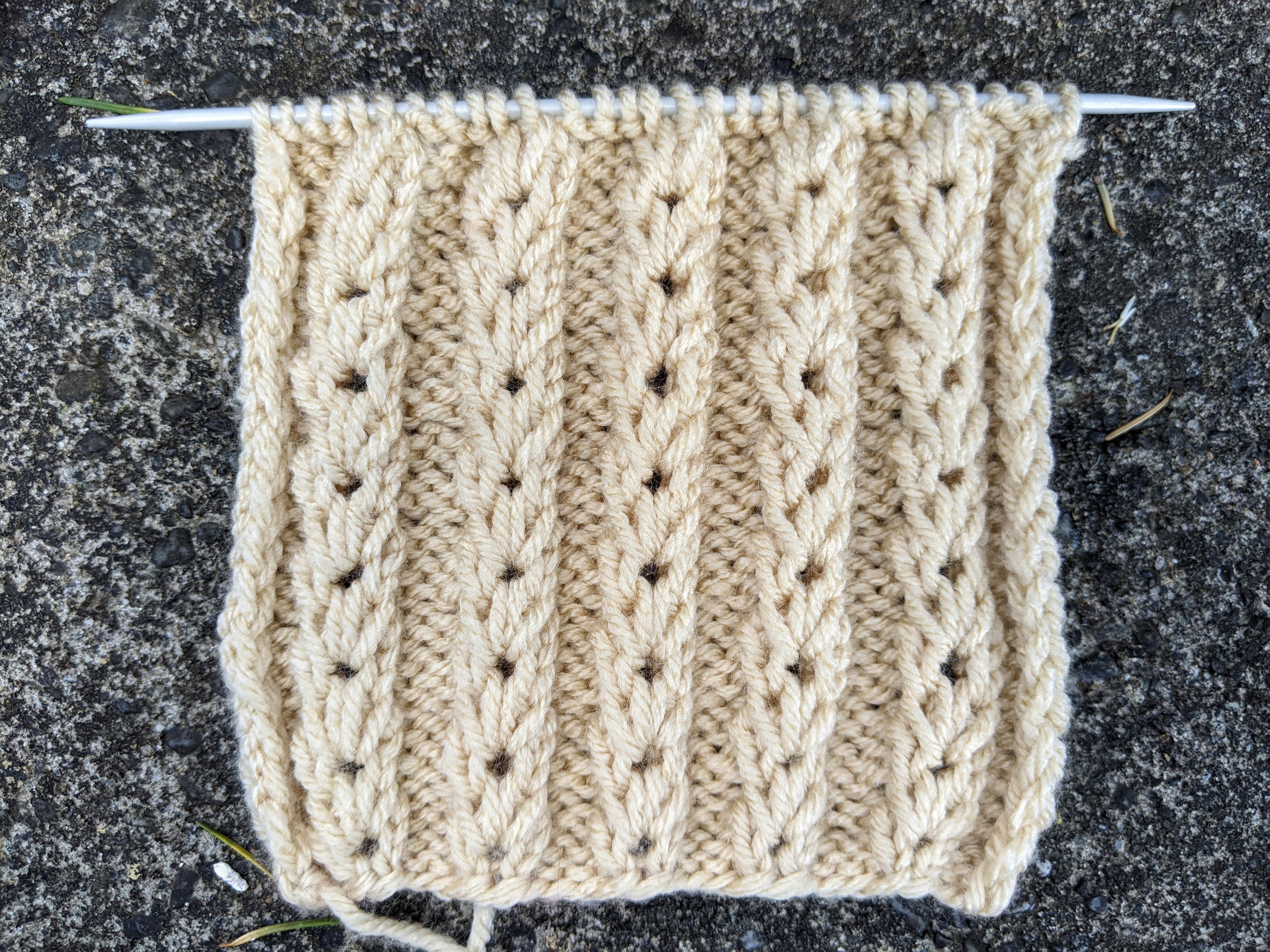 Spike Knit Stitch | AllFreeKnitting.com