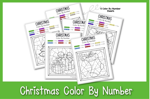 Christmas Color By Number | AllFreeKidsCrafts.com